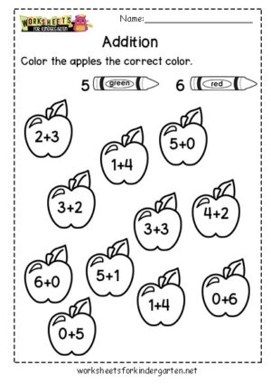 Color the apples the correct color