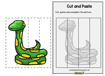 Rainforest Cut And Paste - Worksheets for Kindergarten