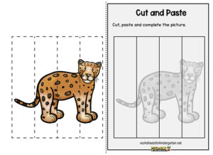 Rainforest Cut And Paste - Worksheets for Kindergarten