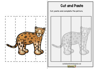 Rainforest Cut And Paste - Worksheets for Kindergarten