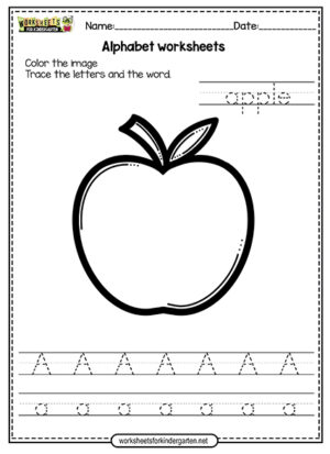 Free Letter A Worksheets for Kindergarten and Preschool