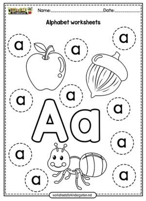 Free Letter A Worksheets for Kindergarten and Preschool