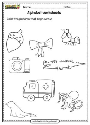 Free Letter A Worksheets for Kindergarten and Preschool